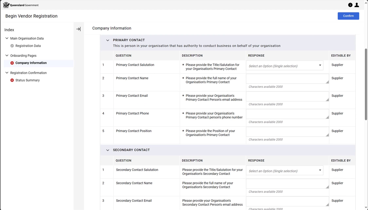 Register as a new P2i service supplier